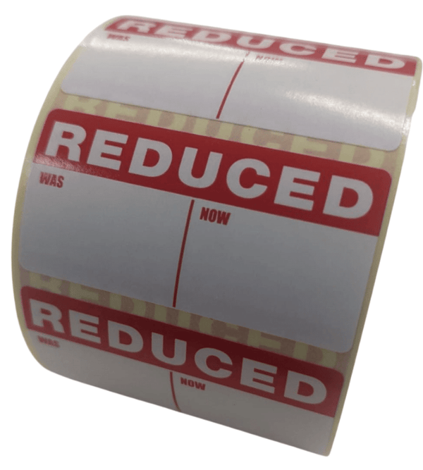 Reduced Was Now Labels - Promotional Labels - 50 x 25mm | 638 Labels